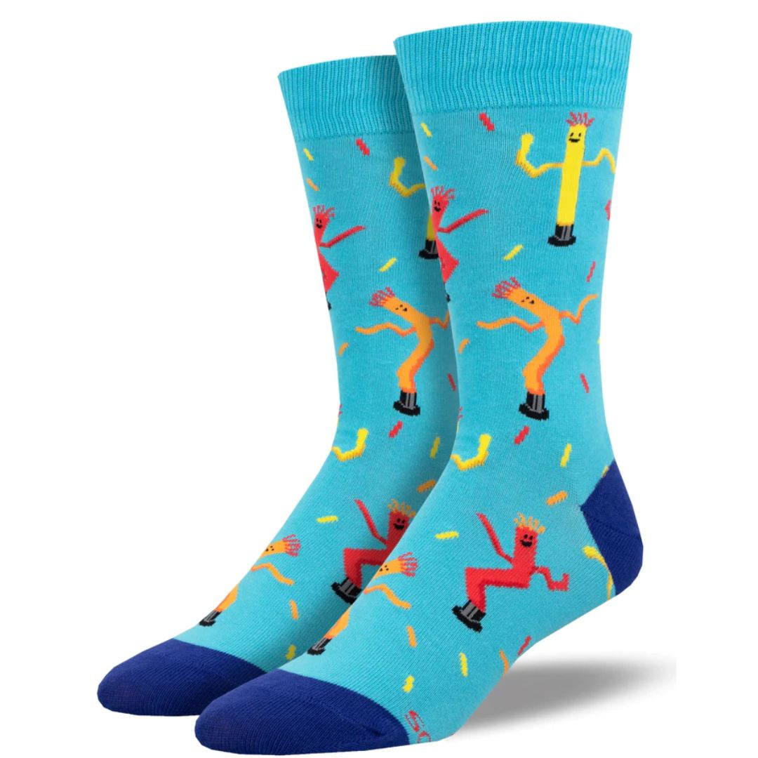 Spineless Waving Guy Men's Crew by Socksmith - RetroFestive.ca