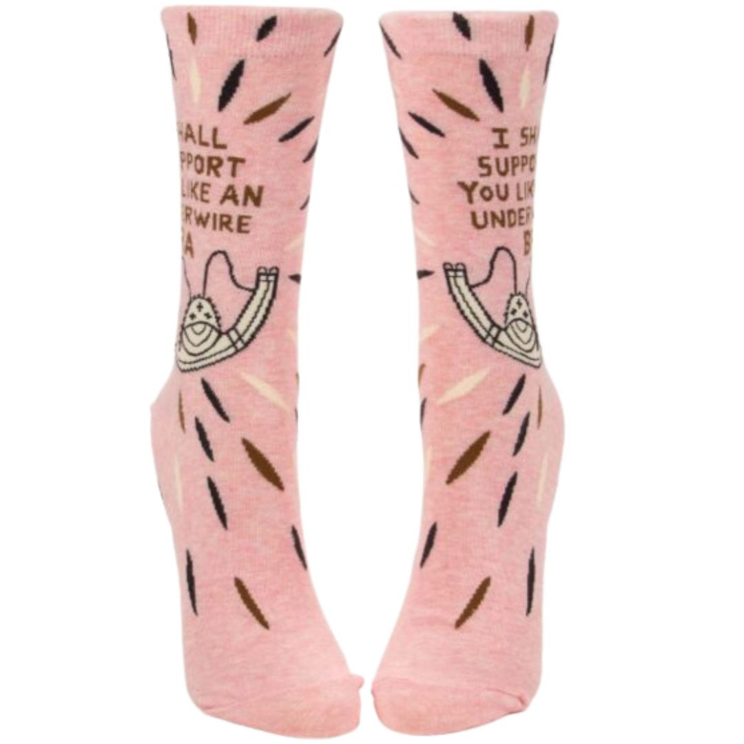 I Shall Support You Like An Underwire Bra Women's Crew Socks by Blue Q ...