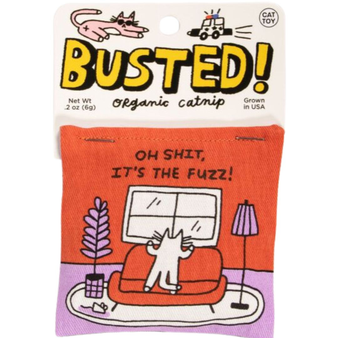 Busted It's The Fuzz! Catnip Cat Toy - RetroFestive.ca