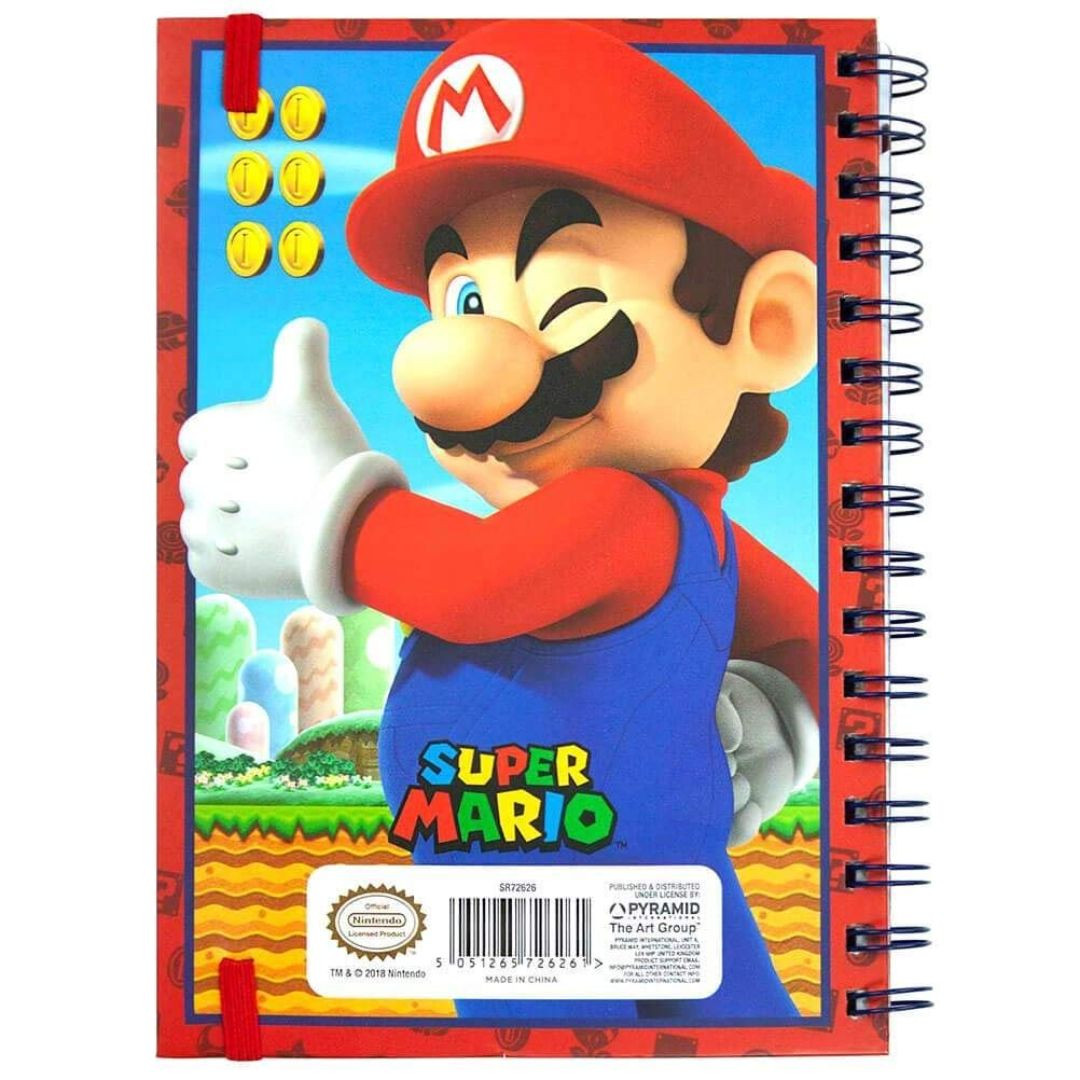 Super Mario Running 3D Lenticular Spiral Notebook - RetroFestive.ca