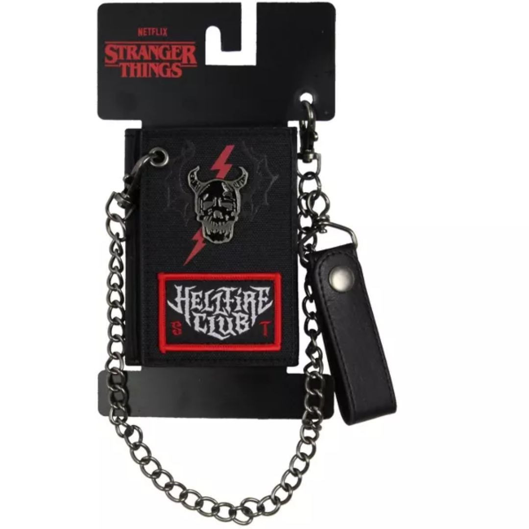 Stranger Things Hellfire Club Tri-Fold Snap Chain Wallet by Bioworld ...