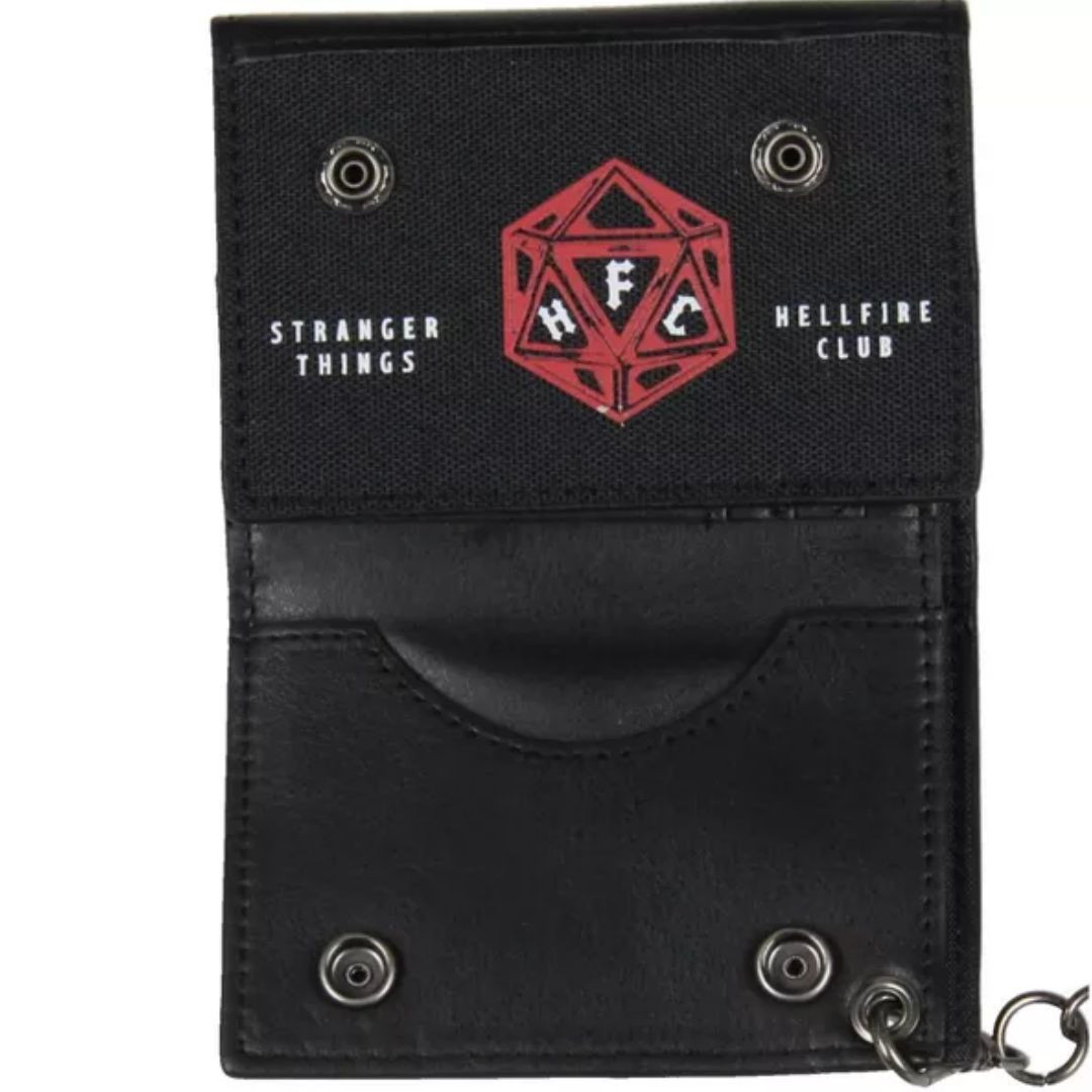 Stranger Things Hellfire Club Tri-Fold Snap Chain Wallet by Bioworld ...