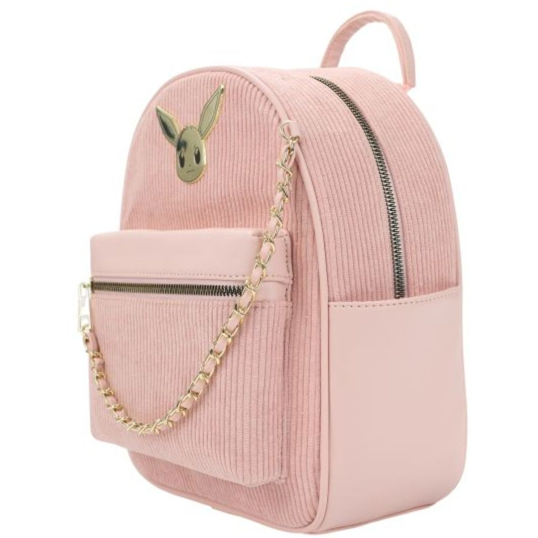 Pokemon Eevee Mini Backpack Pink Corduroy - RetroFestive.ca