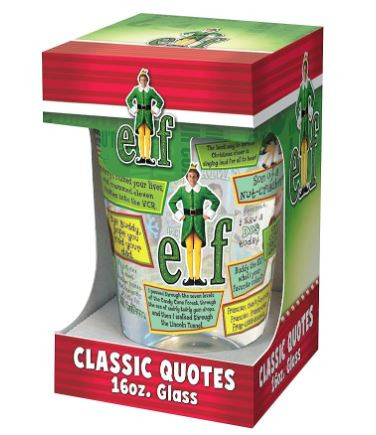 Elf Movie Quotes Pint Glass in Gift Box - RetroFestive.ca