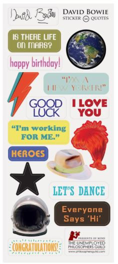 David Bowie Quotable Notables Greeting Card & Stickers - RetroFestive.ca