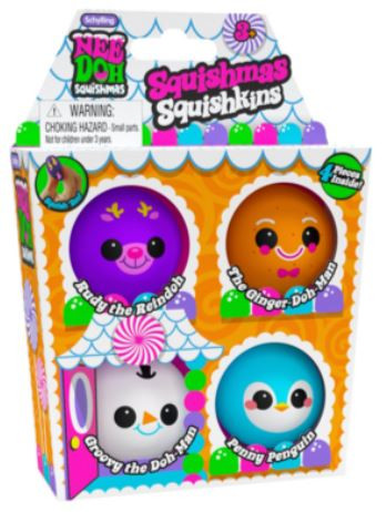 Nee Doh Squishmas Squishkins Set of 4 - RetroFestive.ca