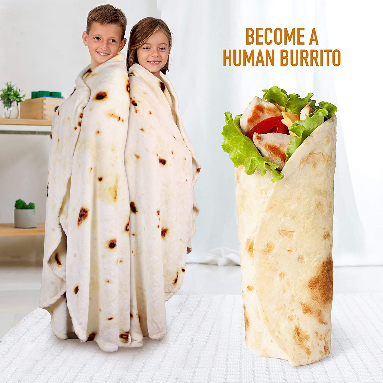 The Amazing Burrito Blanket - 71-Inch Round - RetroFestive.ca