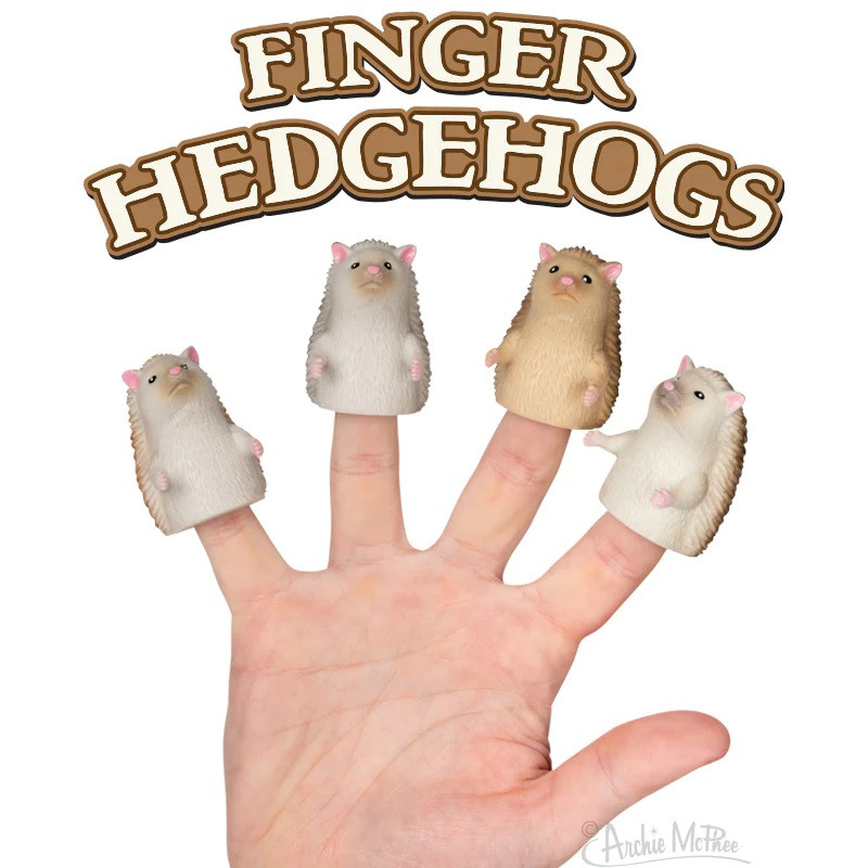 Hedgehog Finger Puppets - RetroFestive.ca