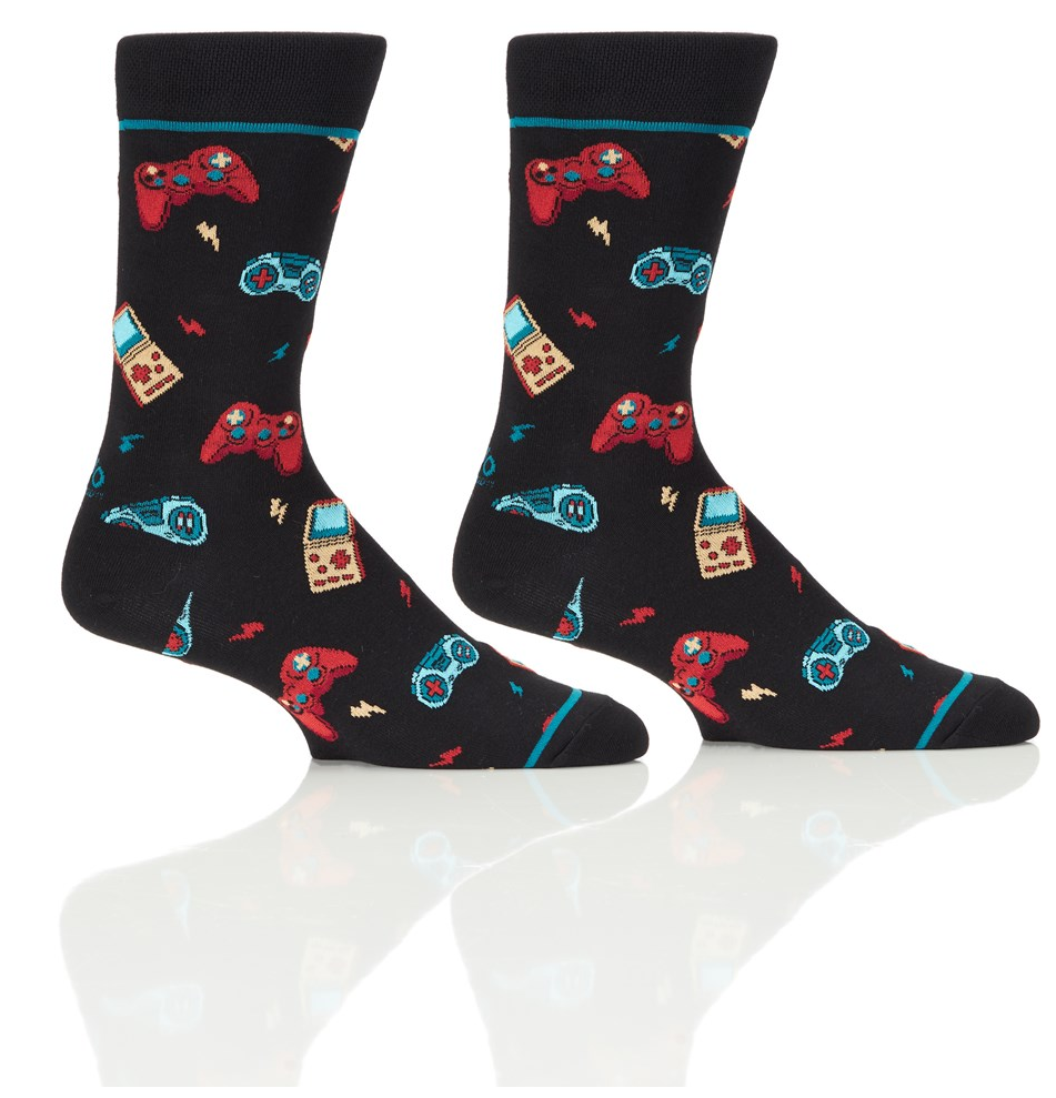 Retro Games Men's Crew Socks by Yo Sox - RetroFestive.ca