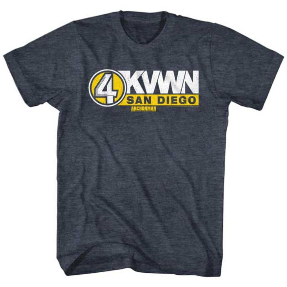Anchorman KVWN Navy T-Shirt - RetroFestive.ca