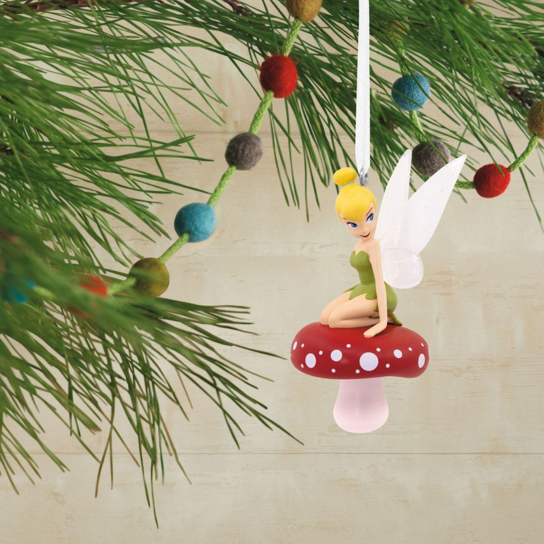 Tinkerbell on Mushroom Ornament by Hallmark - RetroFestive.ca