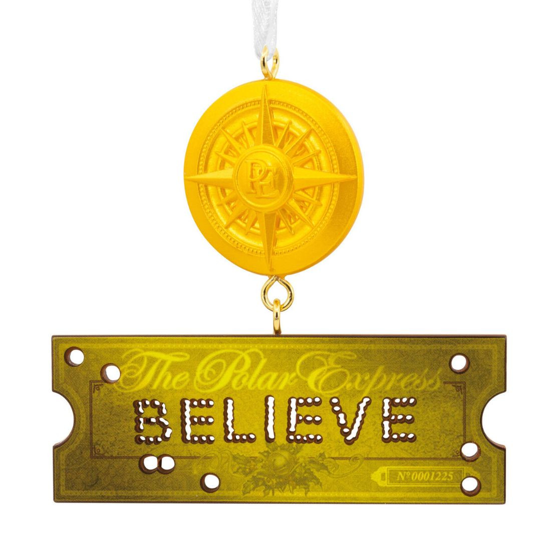 Polar Express Ticket and Compass Ornament by Hallmark - RetroFestive.ca