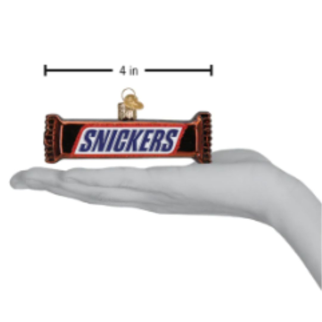 Snickers Glass Ornament by Old World Christmas - RetroFestive.ca