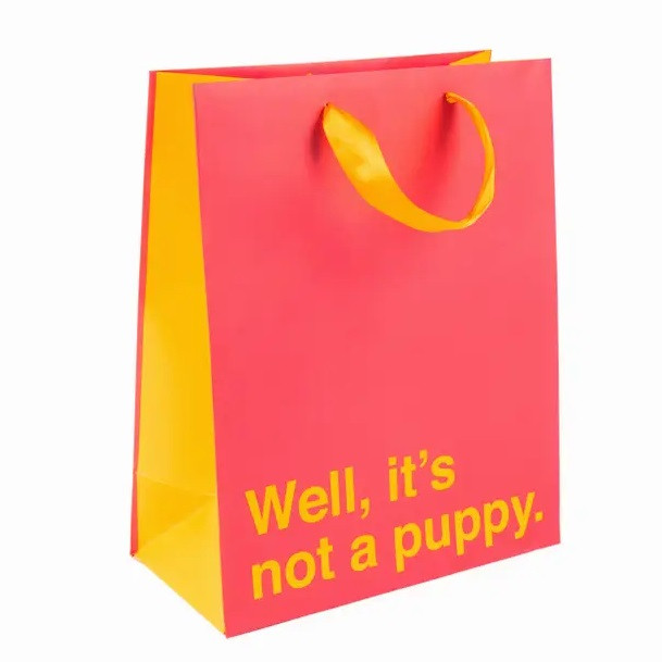 Well, It's Not a Puppy Medium Gift Bag - RetroFestive.ca