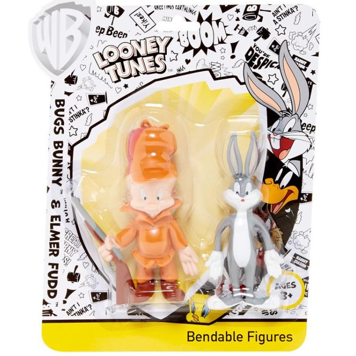 Bugs Bunny & Elmer Fudd 4-Inch Bendable Figures - RetroFestive.ca