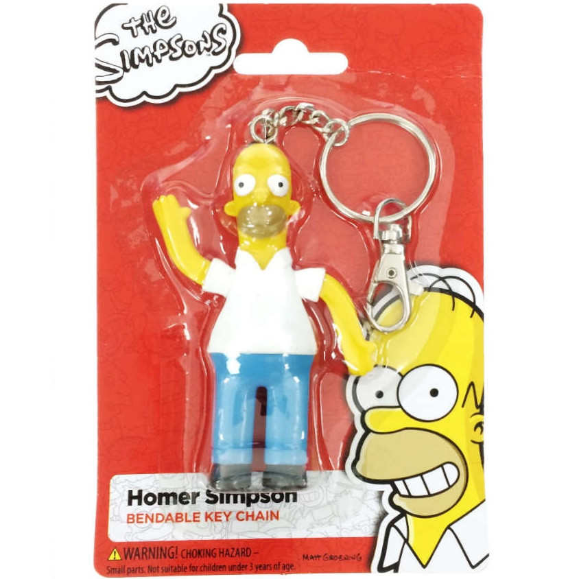 Homer Simpson Bendable Keychain - RetroFestive.ca