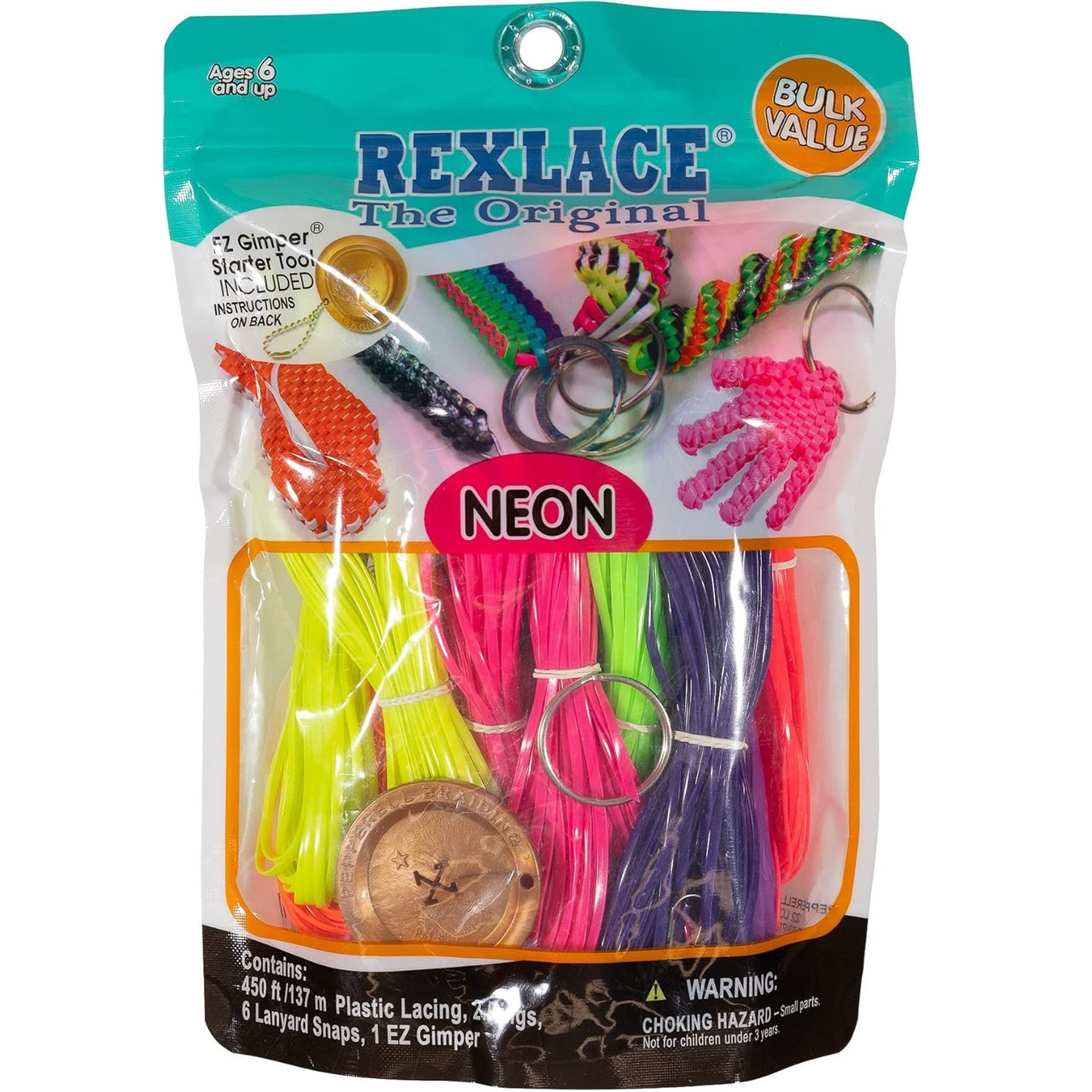 NEON Bulk Pack of Rexlace Gimp Plastic Laces - RetroFestive.ca