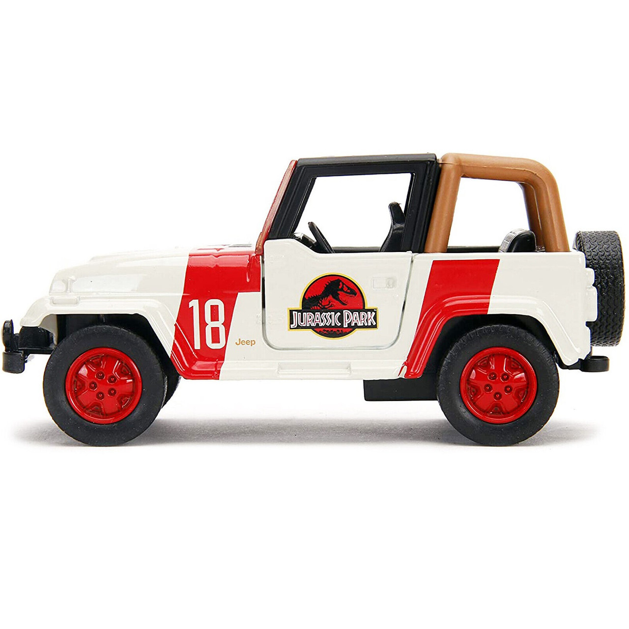 Jurassic Park Jeep Wrangler Die-Cast Car 1:32 Scale - RetroFestive.ca