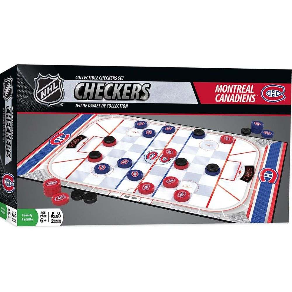 NHL Montreal Canadiens Checkers Set - RetroFestive.ca