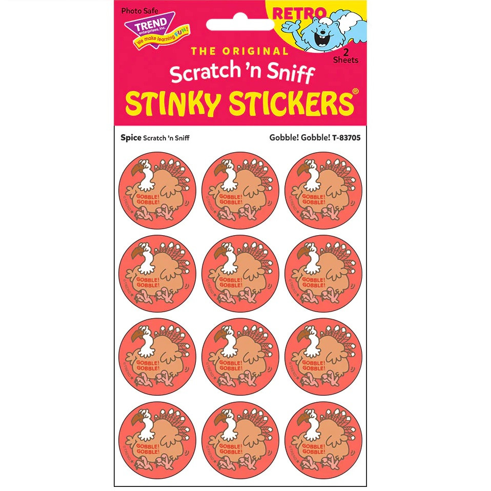 Gobble! Gobble!, Spice scent Retro Scratch 'n Sniff Stinky Stickers ...