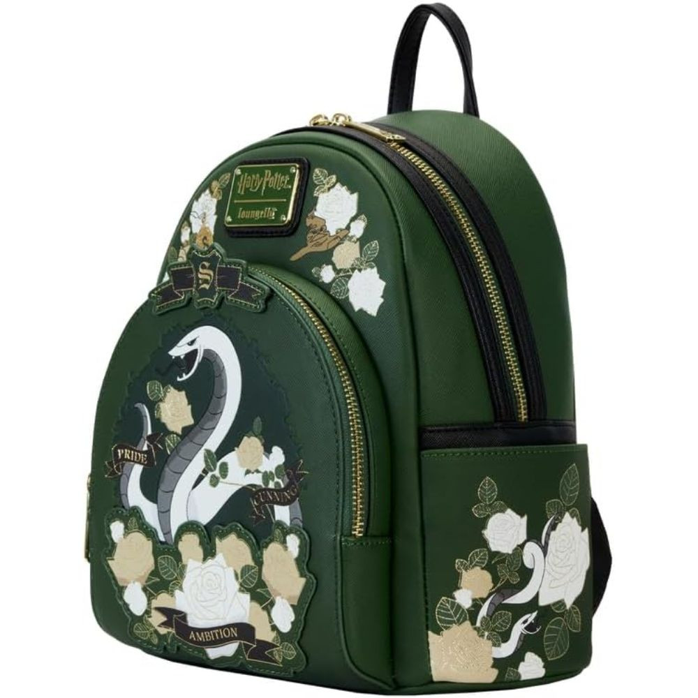 Harry Potter Slytherin Floral Tattoo Backpack by Loungefly ...