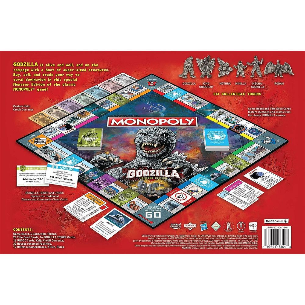 Monopoly: Godzilla - Monster Edition - RetroFestive.ca