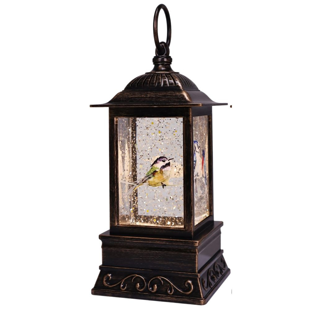 10.5-Inch Songbird Serenade Glitter Lantern - RetroFestive.ca