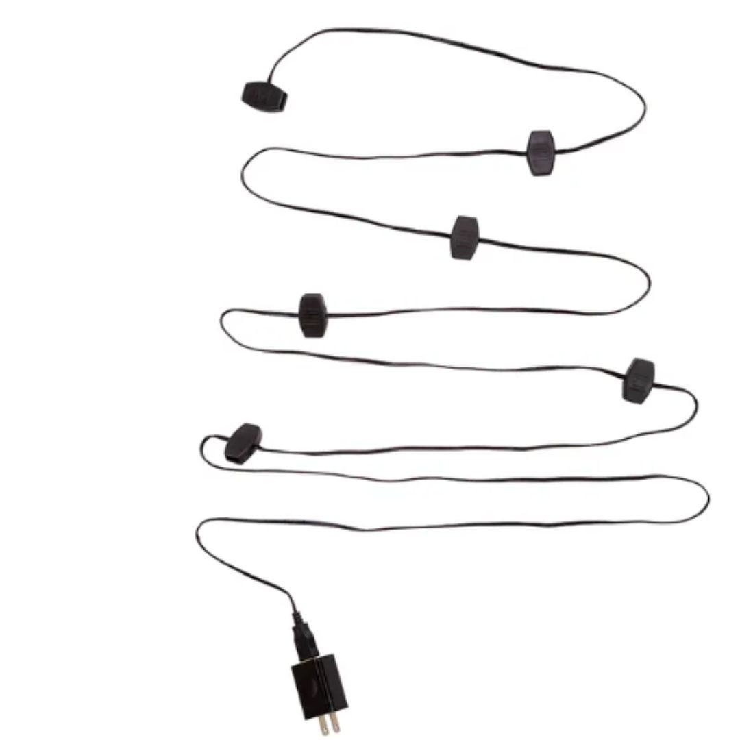 USB PowerConnect Extension Cord with BLACK Wire & 6 Dual USB Ports (12 ...