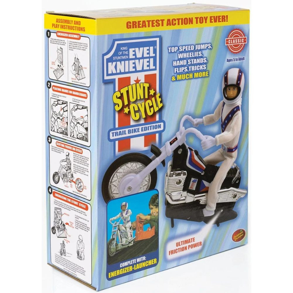 Evel Knievel Toys WORLD'S SMALLEST EVEL KNIEVEL STUNT CYCLE | The Toy