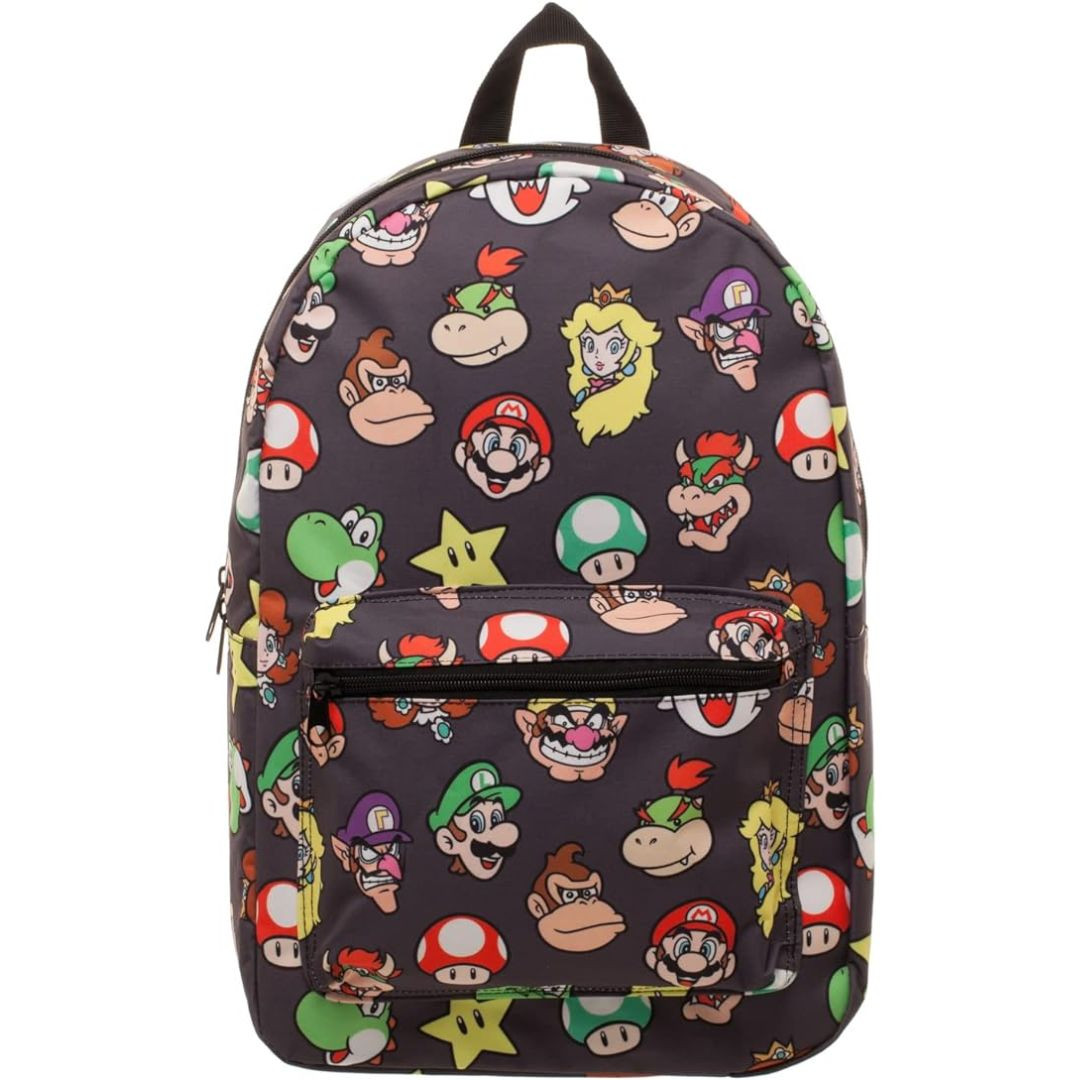 Nintendo Super Mario Bros. Character Head Collage Backpack ...