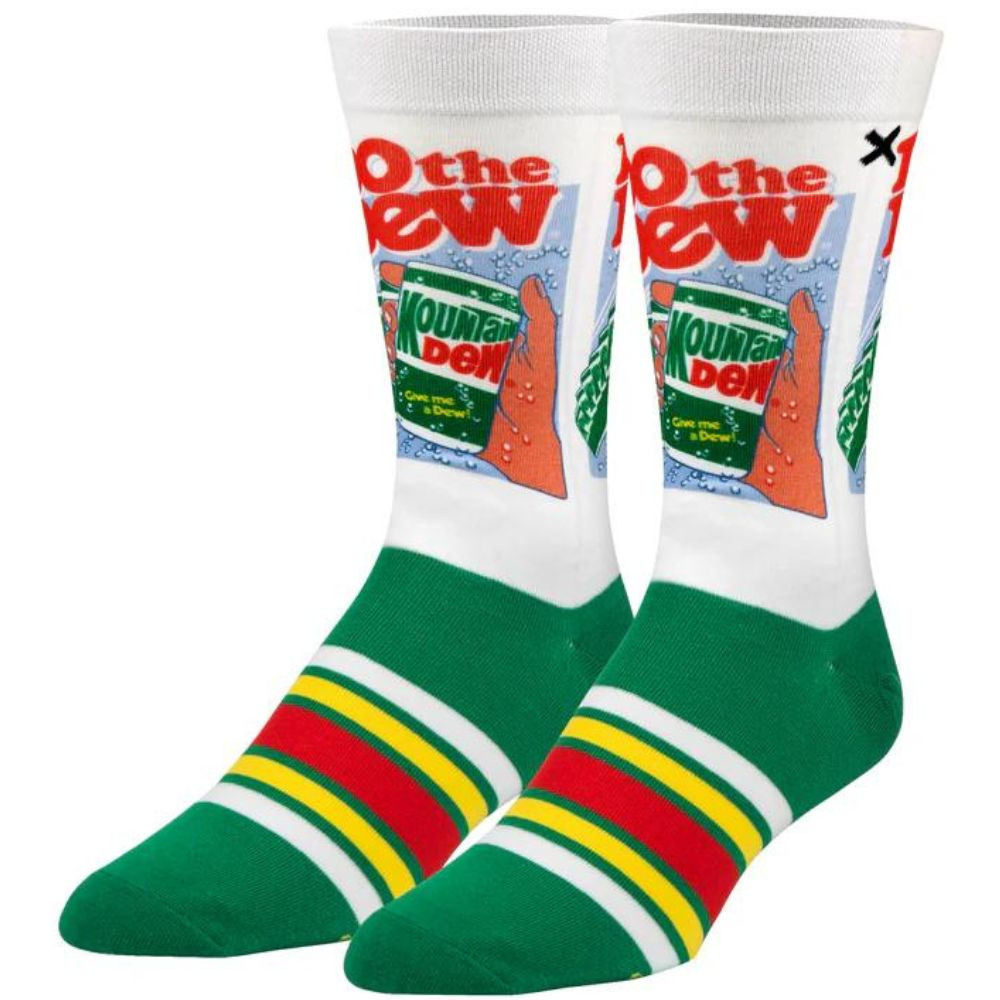 Mountain Dew Do The Dew Men's Crew Socks by Odd Sox - RetroFestive.ca