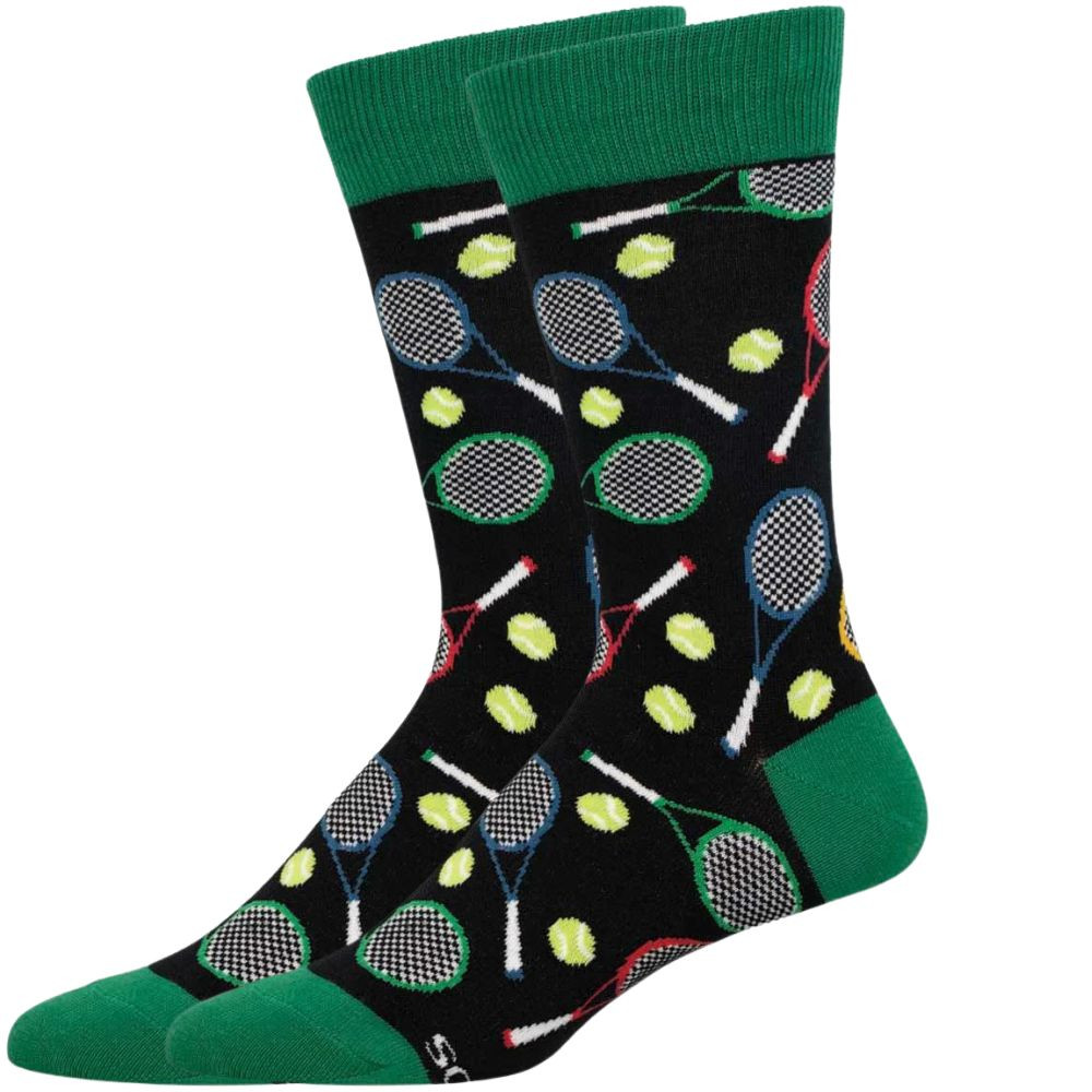 Time For Tennis Men's Golf Socks by Socksmith - RetroFestive.ca