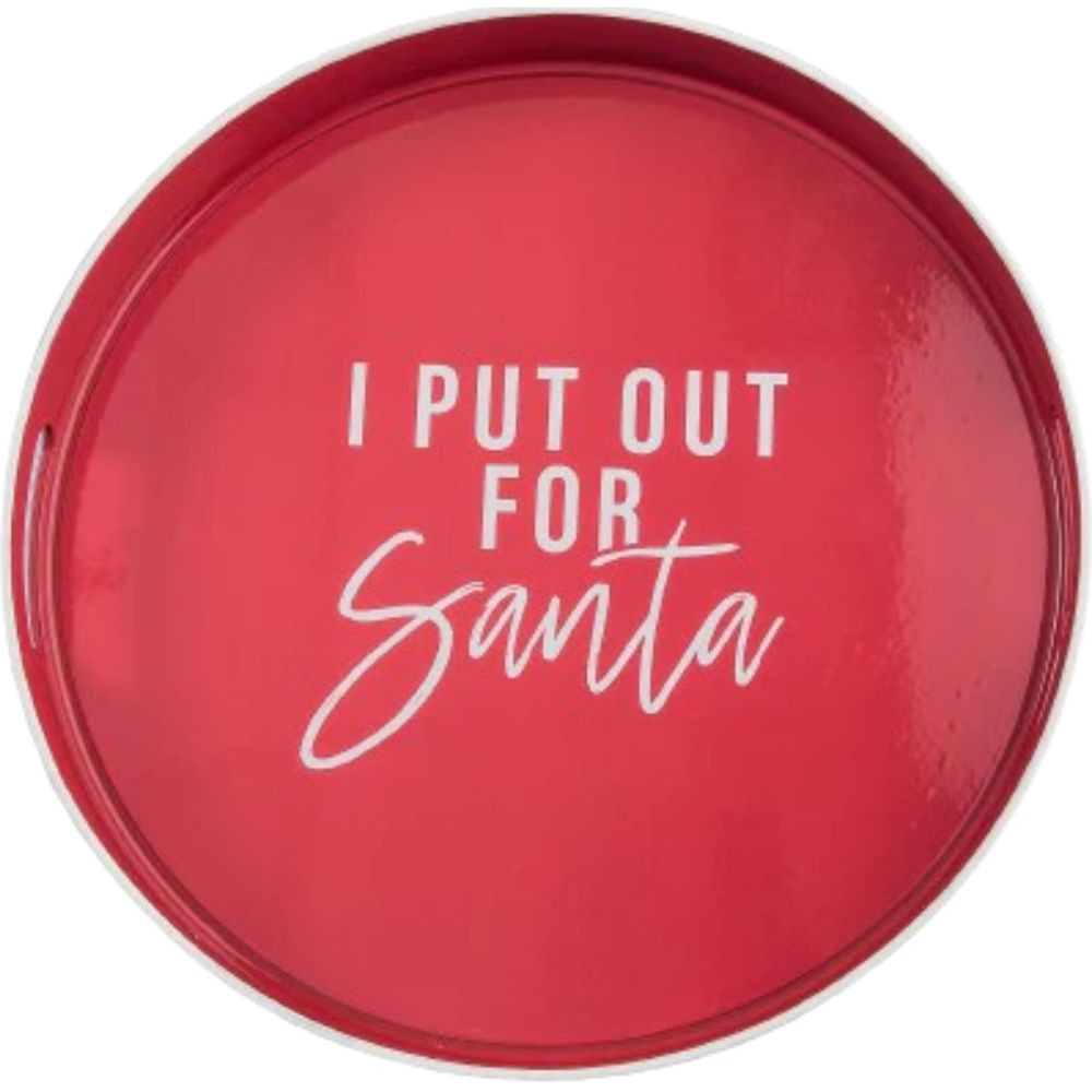 I Put Out For Santa Plastic Serving Tray - RetroFestive.ca