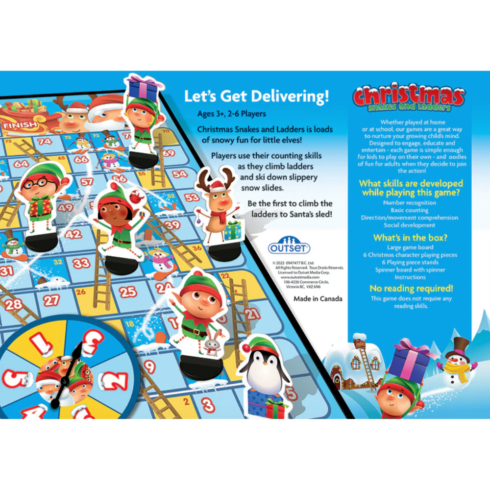 Christmas Snakes and Ladders Canada | RetroFestive.ca