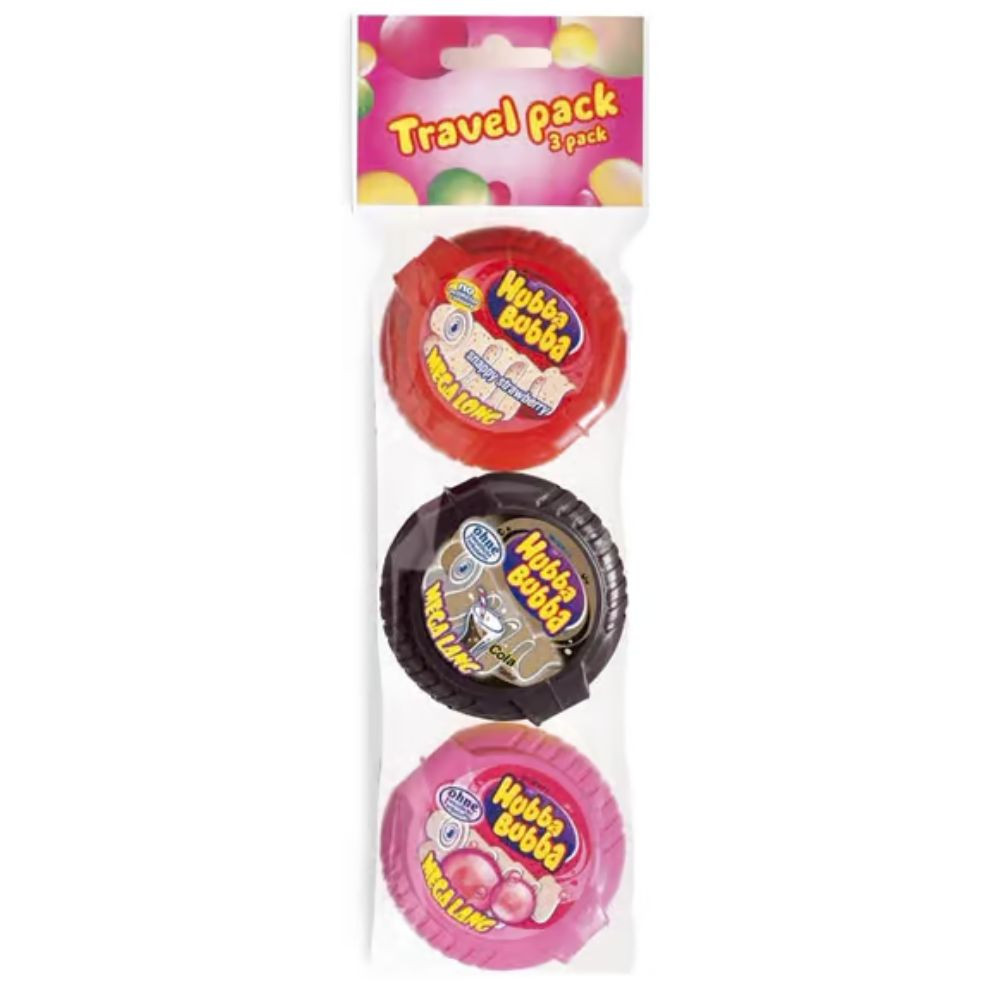 Hubba Bubba Bubble Tape 3-Pack ( Strawberry, Bubble Gum, And Cola ...