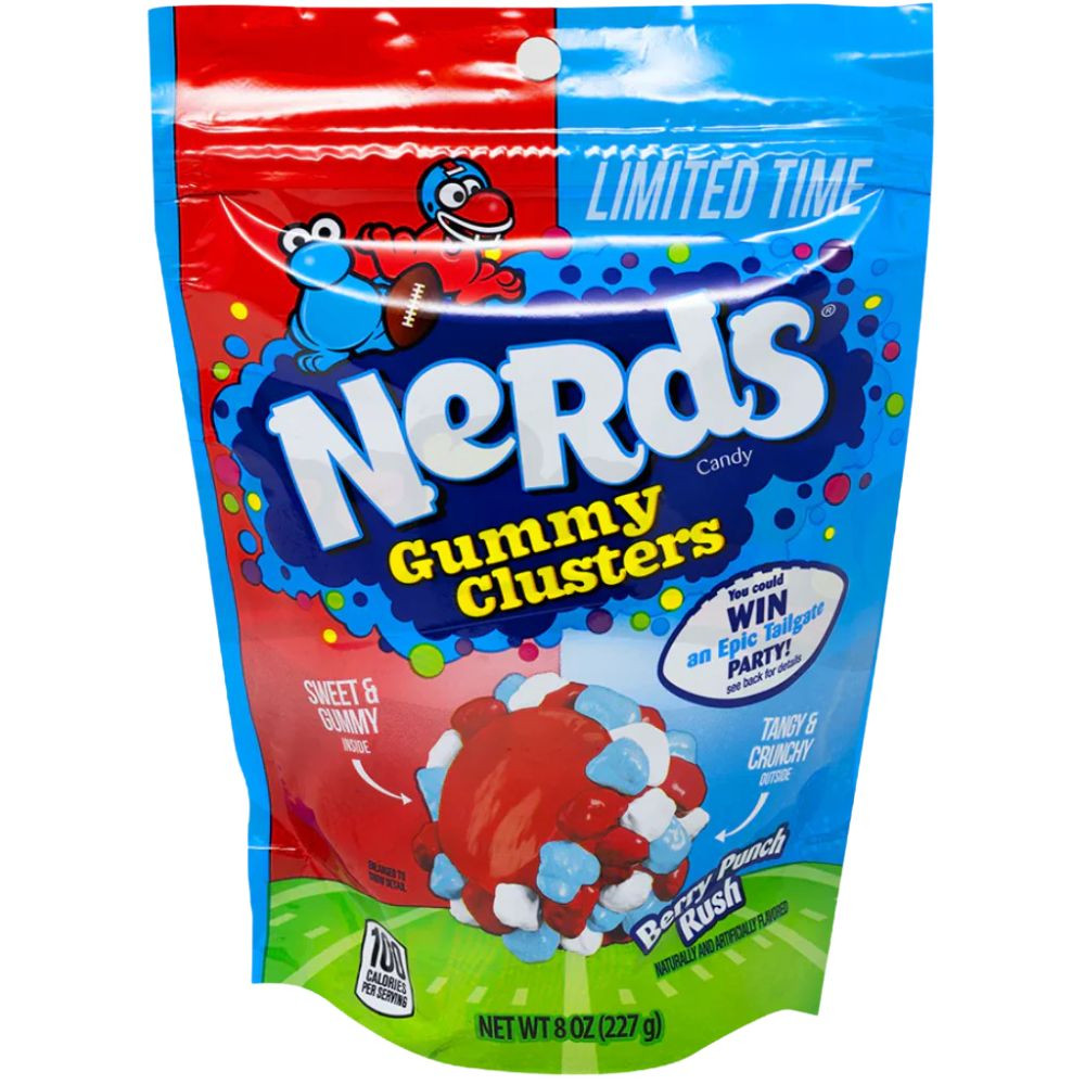 Nerds Gummy Clusters Berry Punch Rush - 8oz Football-Theme Bag ...