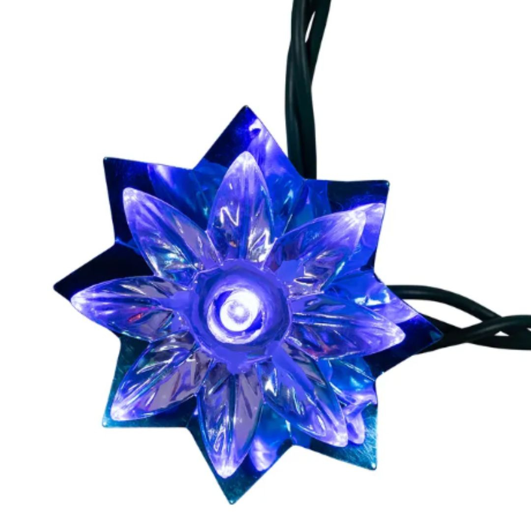Retro Multi-Colour Flower Light String of 20 LED Lights - RetroFestive.ca