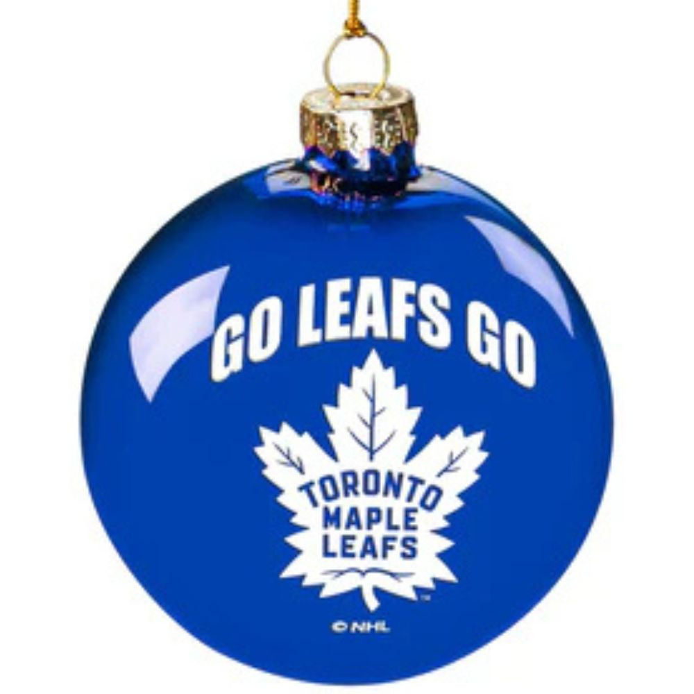 Go Leafs Go! Toronto Maple Leafs Glass Ball Ornament - RetroFestive.ca