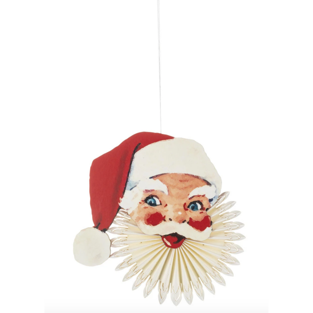Santa Fan Ornament 6 Pack Canada | RetroFestive.ca