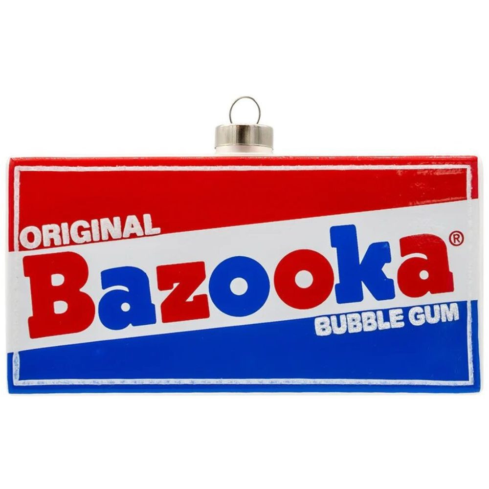 Bazooka Bubble Gum Box Glass Ornament - RetroFestive.ca