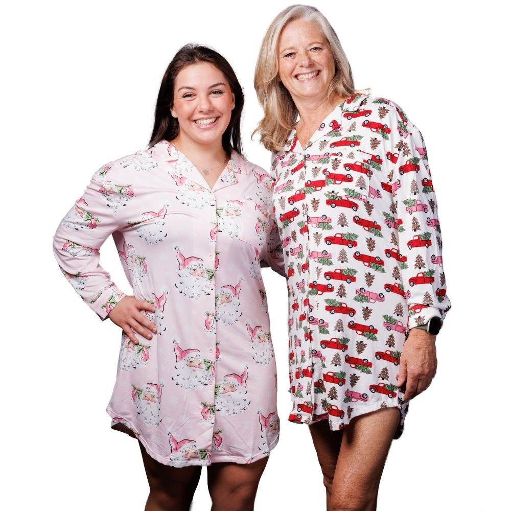 Vintage Saint Nick Long Sleeve Sleep Dress Canada | RetroFestive.ca
