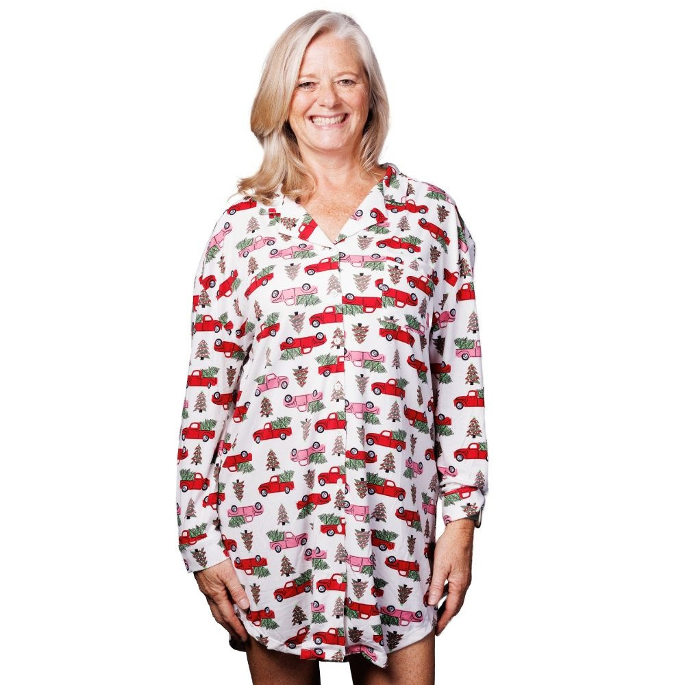 Holly Hauler Long Sleeve Sleep Dress Canada | RetroFestive.ca