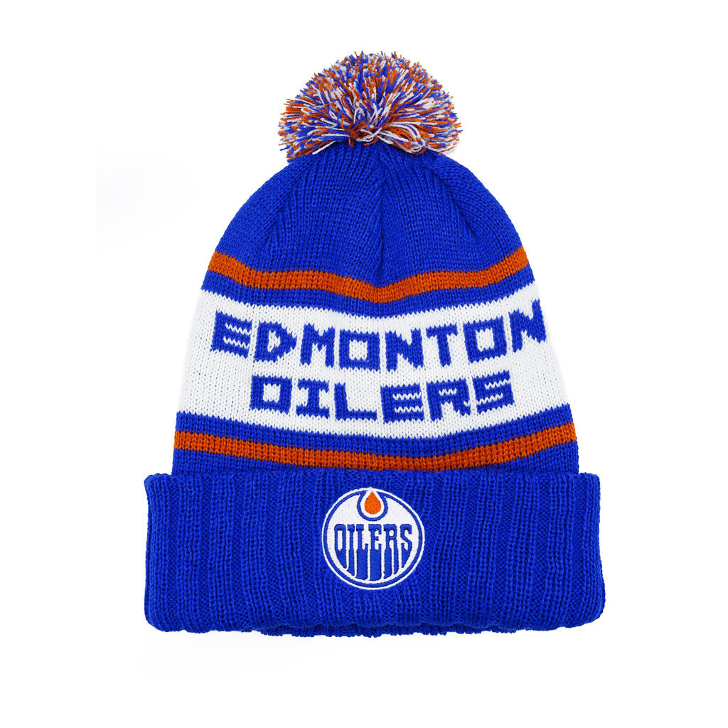 NHL Edmonton Oilers Blue Retro Knit Toque with Pom Pom Canada ...