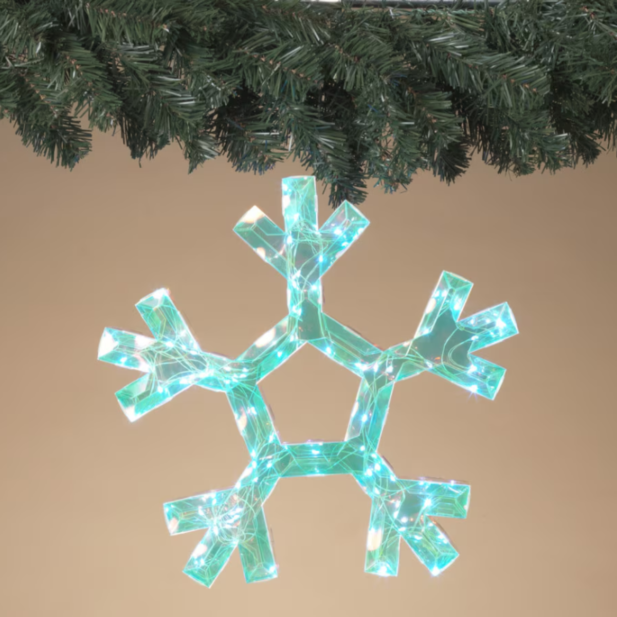 12" Lighted Hanging Holographic Snowflake with Remote Control Canada ...