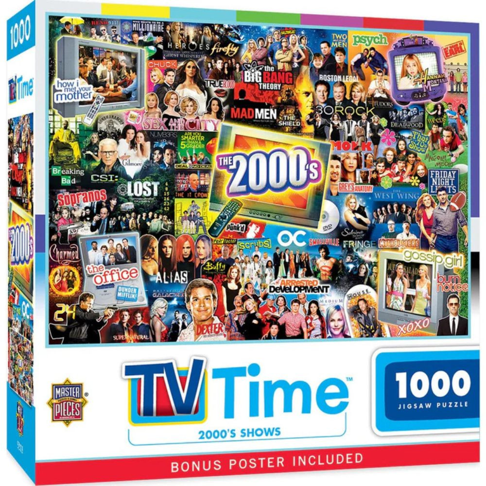TV Time 2000s Shows 1000 Piece Puzzle - RetroFestive.ca