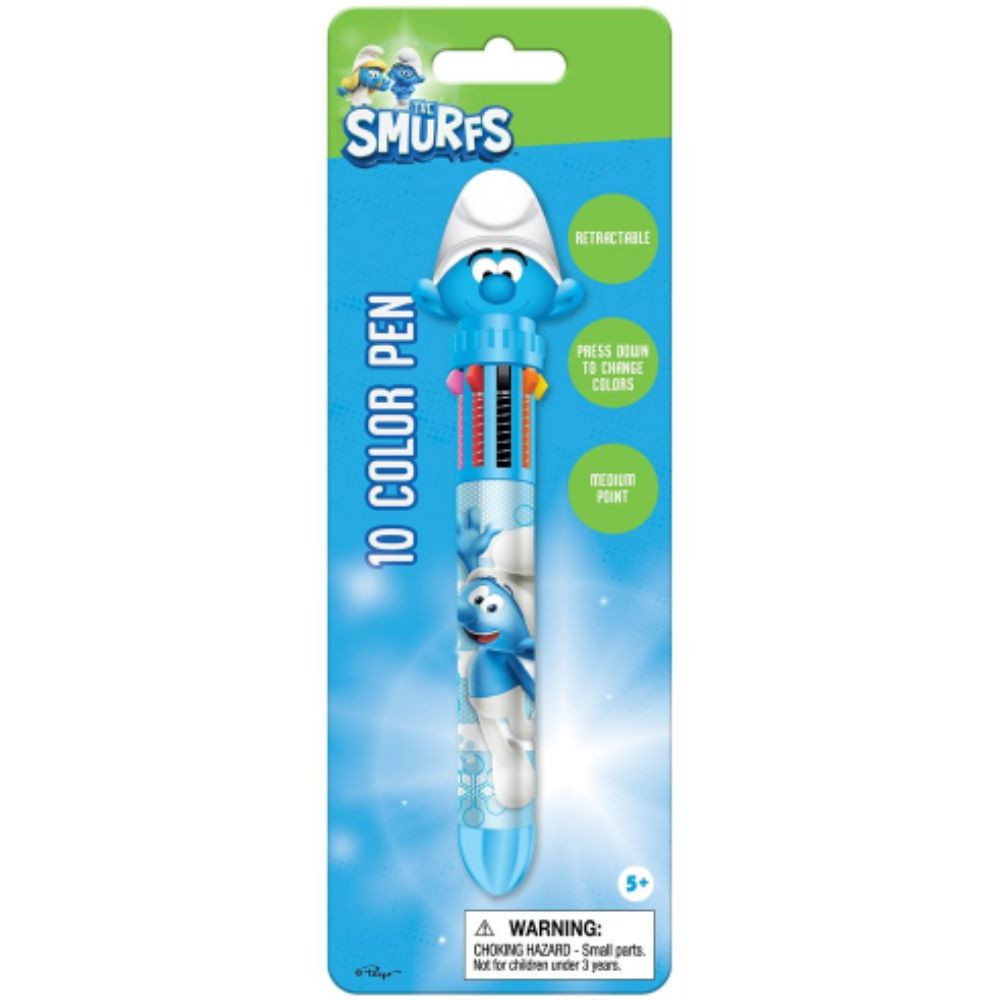 The Smurfs Rainbow Multi-Pen - 10 Colours - RetroFestive.ca