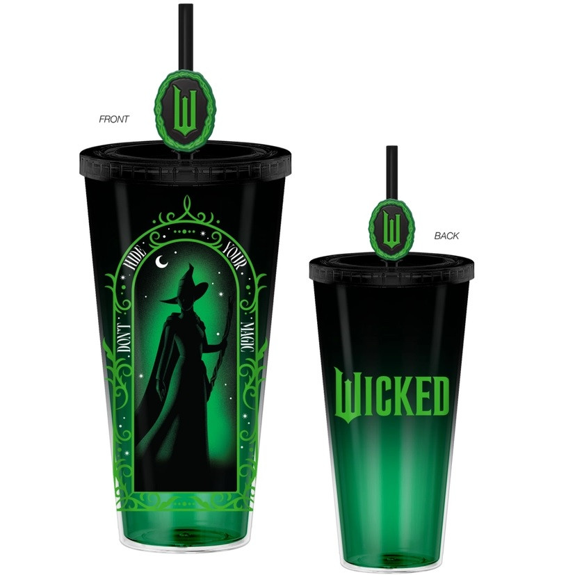 Wicked Movie Elphaba 24 oz Travel Tumbler with Topper Straw ...