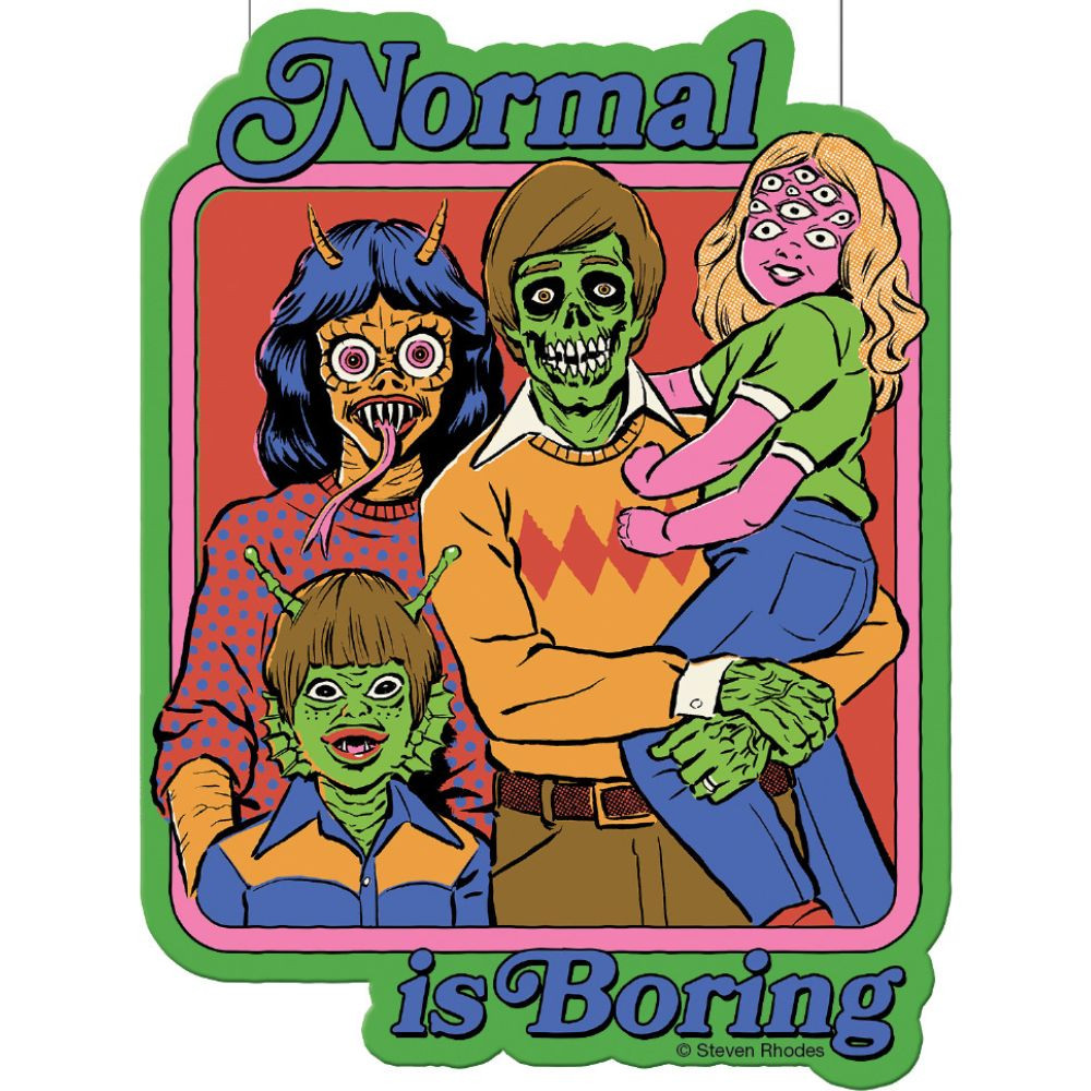 Steven Rhodes Normal is Boring Die Cut Sticker - RetroFestive.ca
