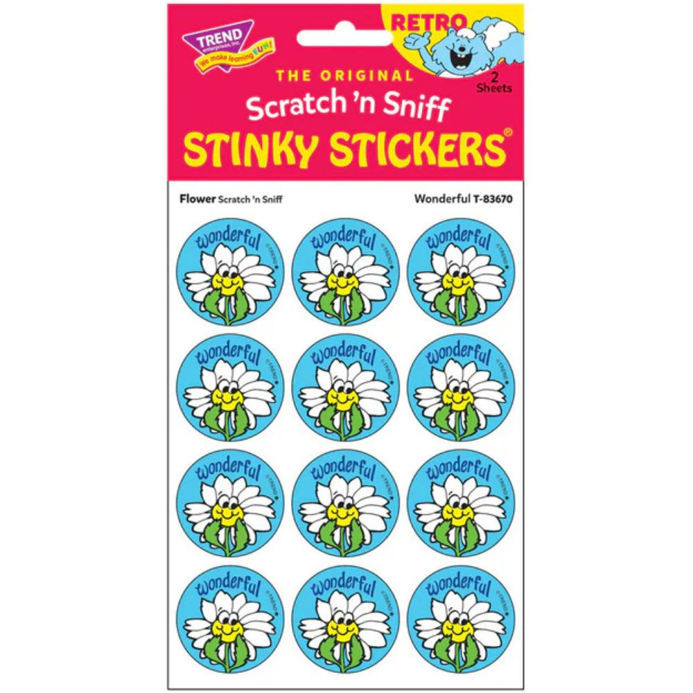 Wonderful! - Flower Scent Retro Scratch 'n Sniff Stinky Stickers ...