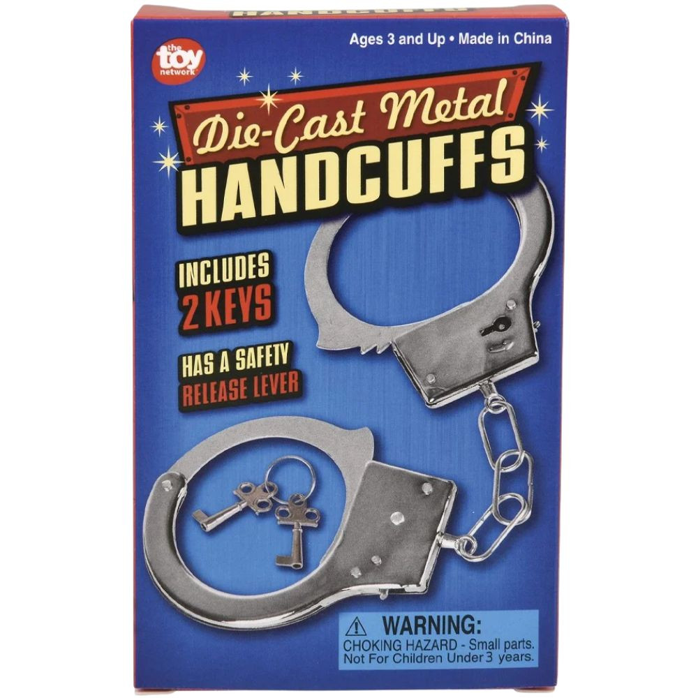 Die-Cast Metal Handcuffs - RetroFestive.ca